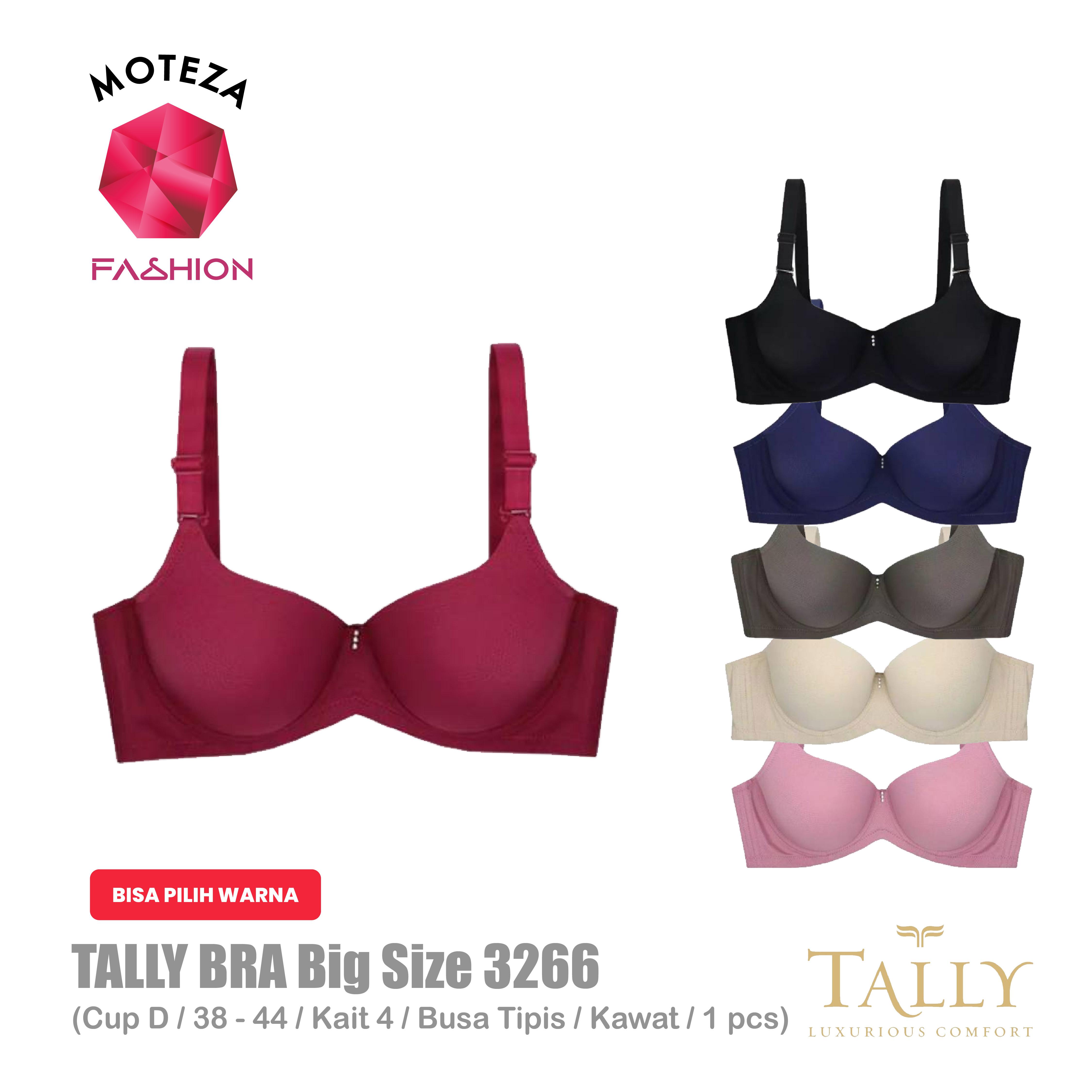 Tally Bra Wanita - BH 3266 - Busa Tipis Cup D | Kawat Jumbo Pori | Kait ...