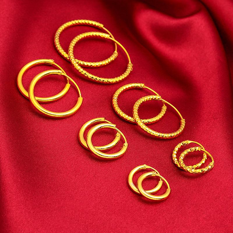 Anting bulat fesyen dan elegan, ringkas dan serba guna, untuk wanita ...