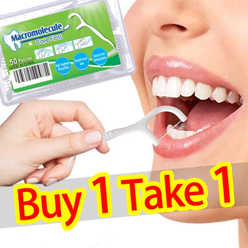 50Pcs/Set Teeth Toothpicks Stick Dental Floss Flosser Picks Tooth ...
