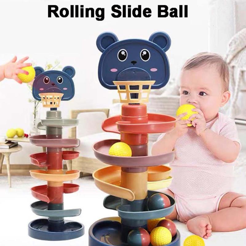 Rainbow Rail Shooting Tower Track Slide Ball Tower Toy Shoot - TikTok ...
