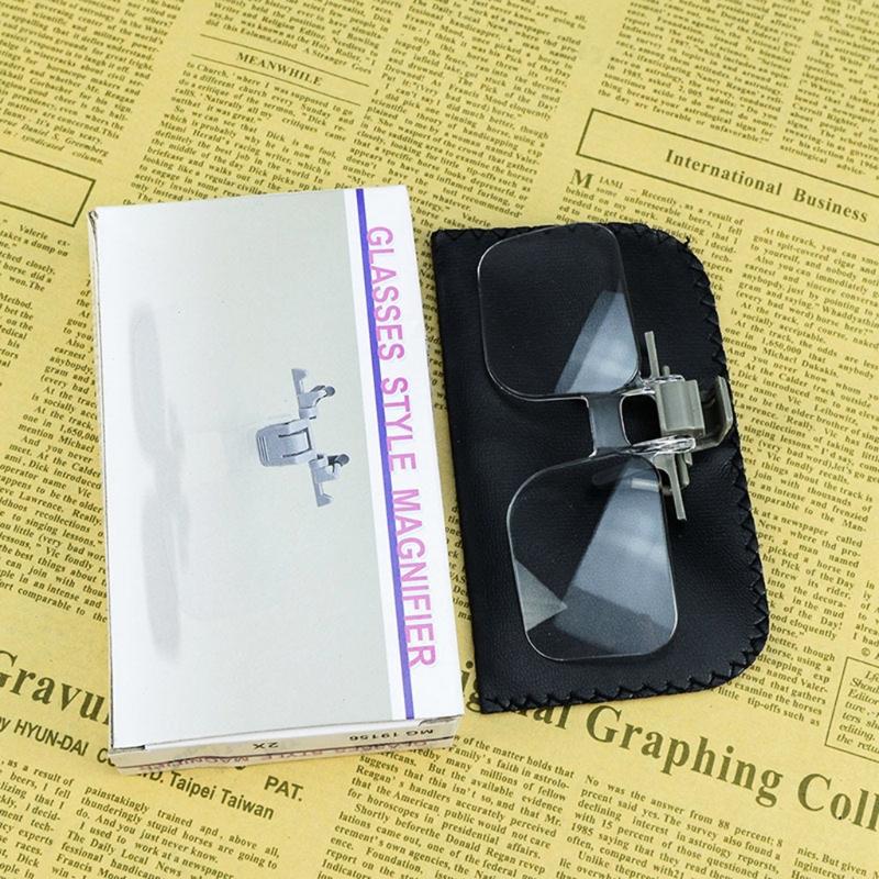 Practical Head-Mounted Glasses Clip-on Magnifying Glass 2x Acrylic ...