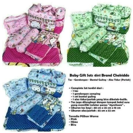 Parsel Bayi Chekido 4in1 Gift Set - Tas, Gendongan, Bantal Guling ...