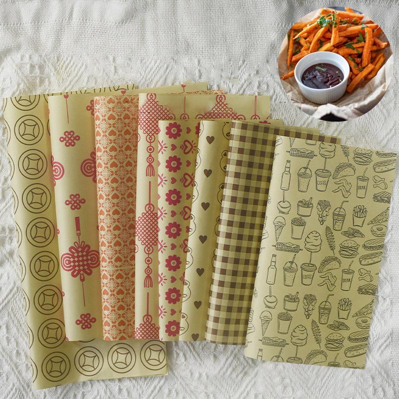 50pieces Of Absorbent Paper Sandwiches Burgers Fries Fried Food ...