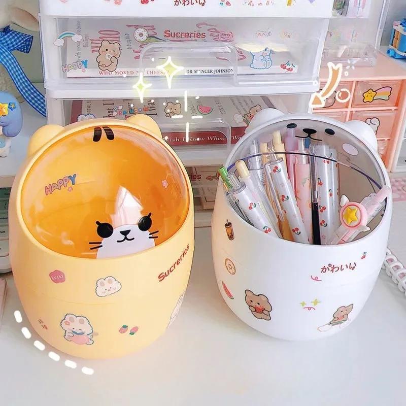 Ins Style Creative Cute Home Desktop Waste Bins with Lid Trash - TikTok ...