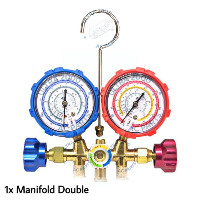 Jual Double Manifold Gauge Multi R22 R410a R32 R134a - SELANGR22 150CM ...