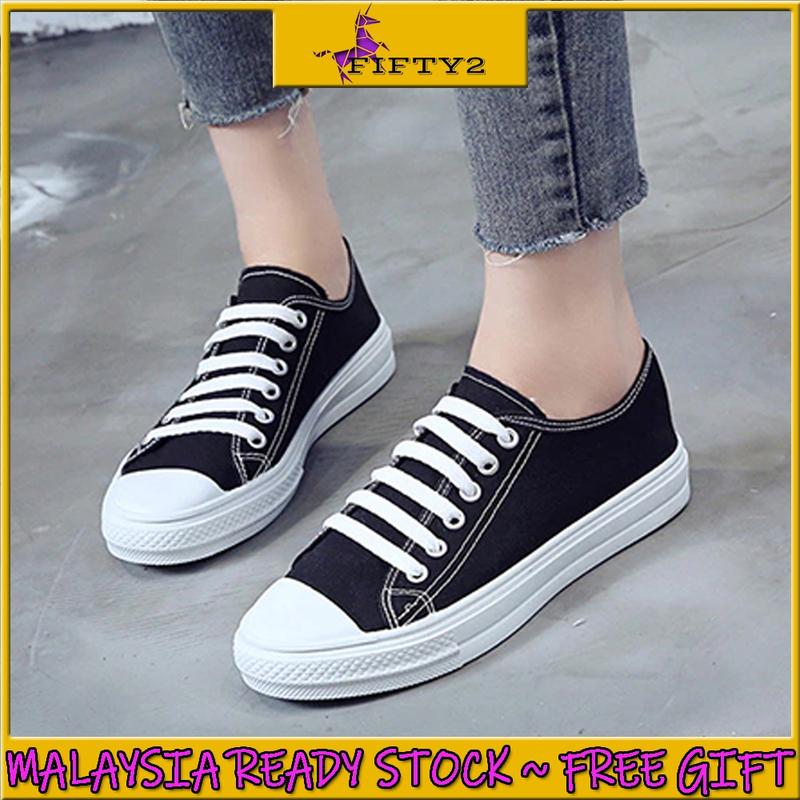 【Ready Stock】 FIFTY2 FS060 Women Canvas Shoes Lady Casual Shoe - TikTok ...