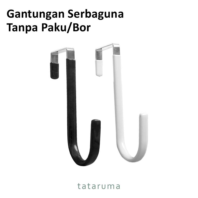 RAMI - Gantungan Besi Single Serbaguna Tanpa Paku/Bor Putih Silikon ...