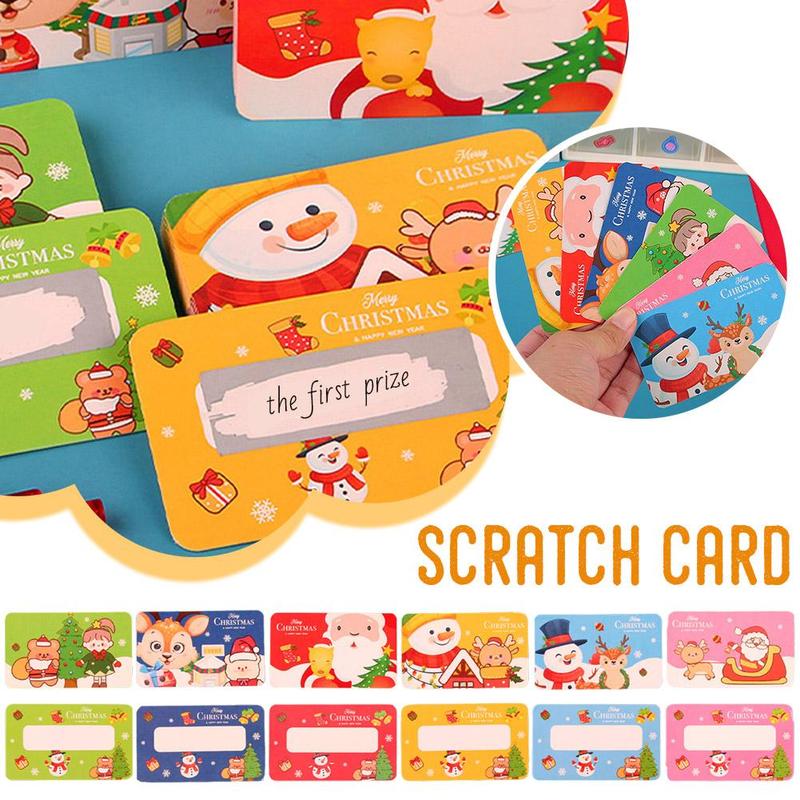 20Pcs Christmas Reward Scratch Card Film Coated Stickers Scratch ...