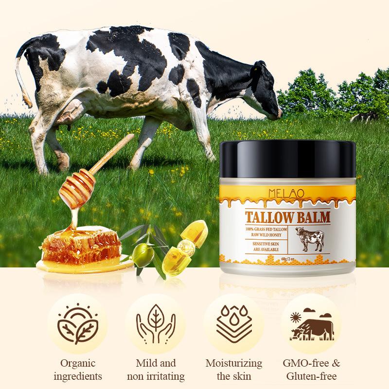 Skincare products: Cow fat cream, honey moisturizing and hydrating ...