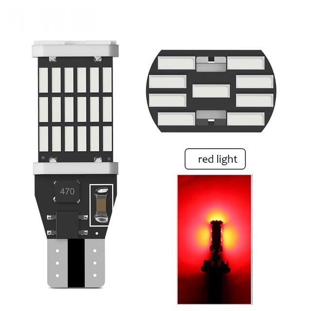 T15 Parking 45SMD W16W LED Crystal Light Contact Park Lamp Bulbs ...