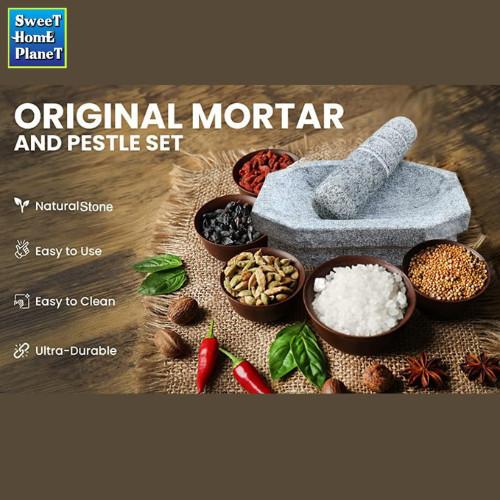 Kalvam Stone Mortar and Pestle Set Grinding Stone Traditiona - TikTok ...