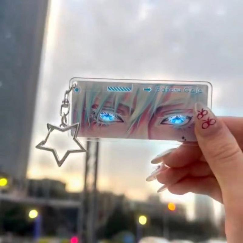 Funny Jujutsu Kaisen Satoru Gojo Keyring Acrylic Card Pendan - TikTok ...