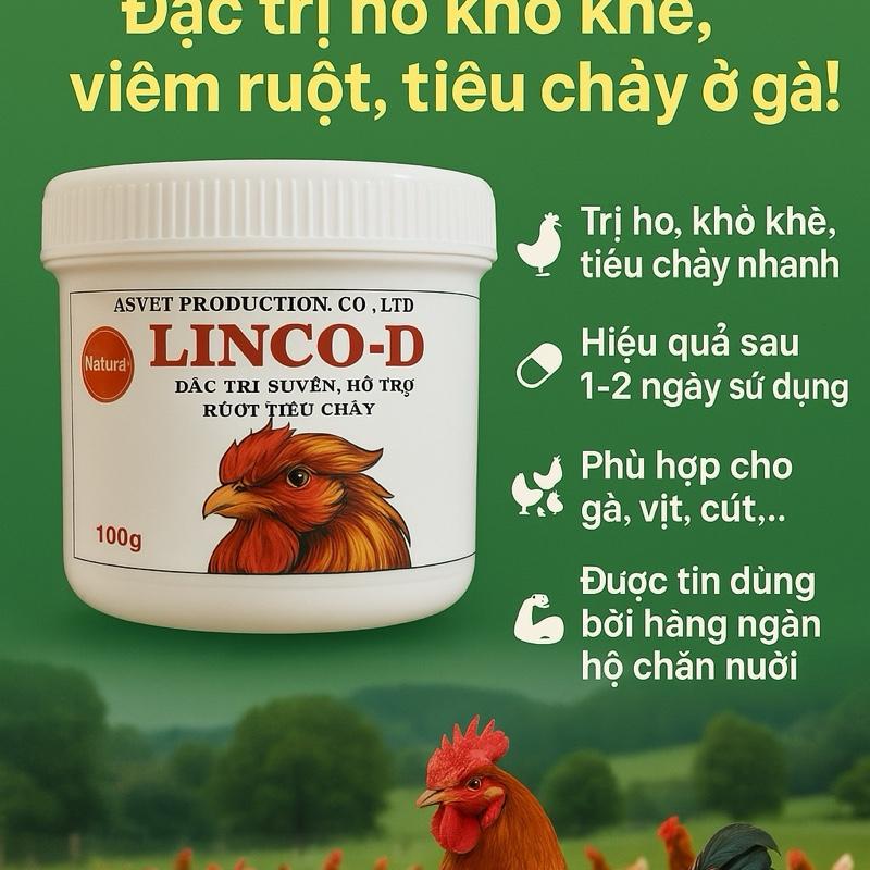 LINCO-D 100g : Phòng và trị các bệnh trên gà. - TikTok Shop Vietnam