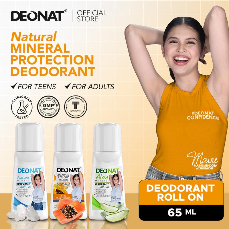 DEONAT Natural Mineral Deodorant Roll-On 65ml - TikTok Shop Philippines