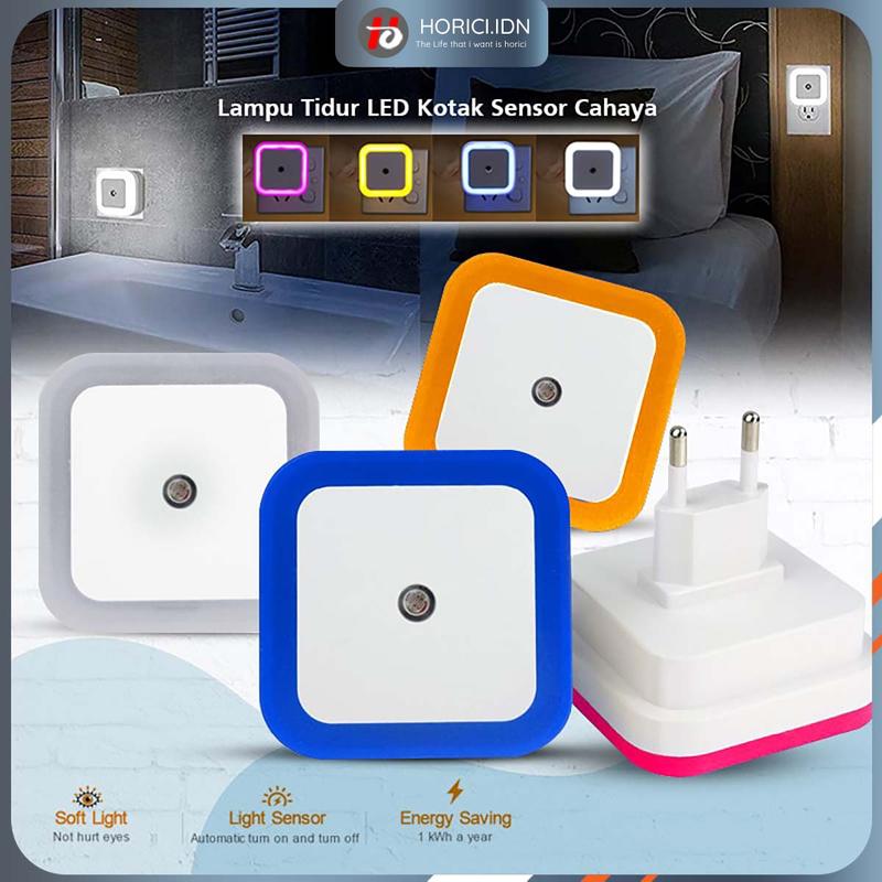 HORICI Lampu Tidur Kamar LED Kotak Dengan Sensor Cahaya / Lampu - Shop ...