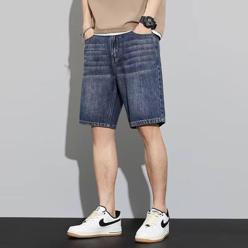 Summer Men's Jeans Shorts Fashion Brand All-Matching Thin Fifth ...