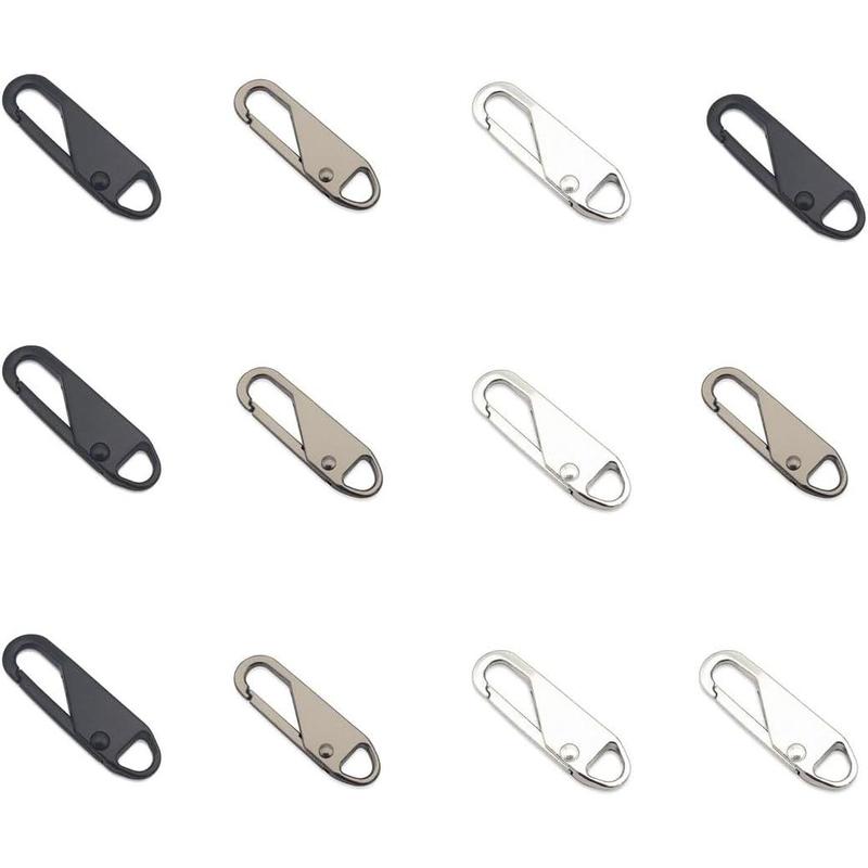 12 count zipper pull replacement tab metal accessory suitabl - TikTok Shop