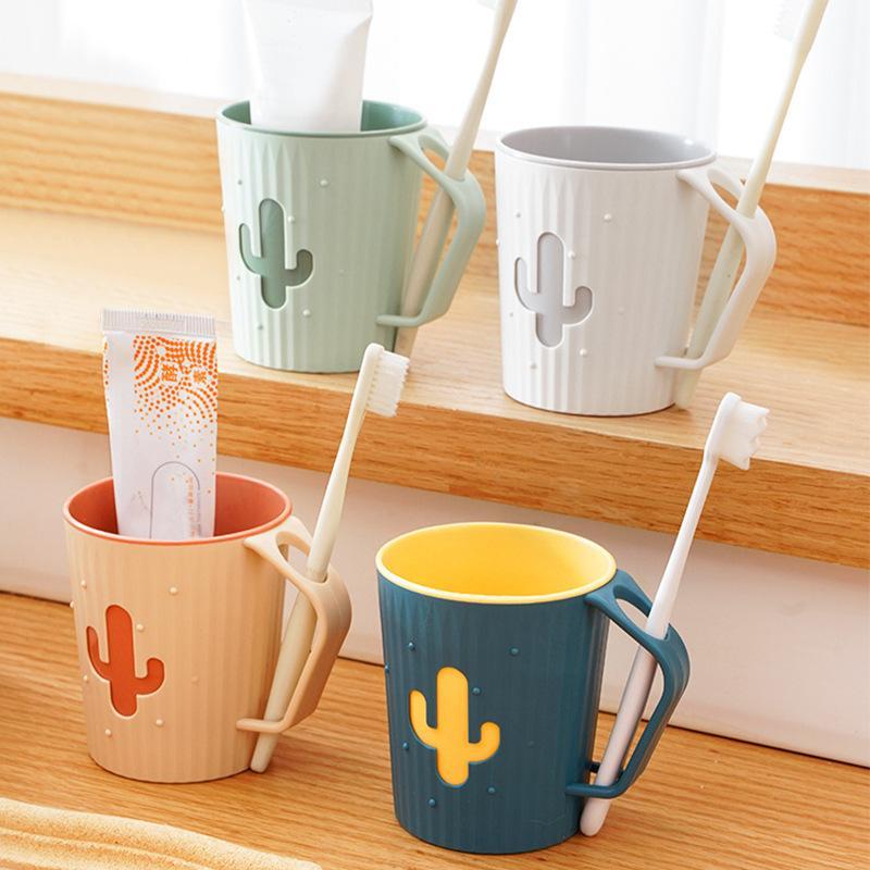 Mouthwash Cup Home Cartoon Cactus Shape Toothbrush Cup - TikTok Shop ...