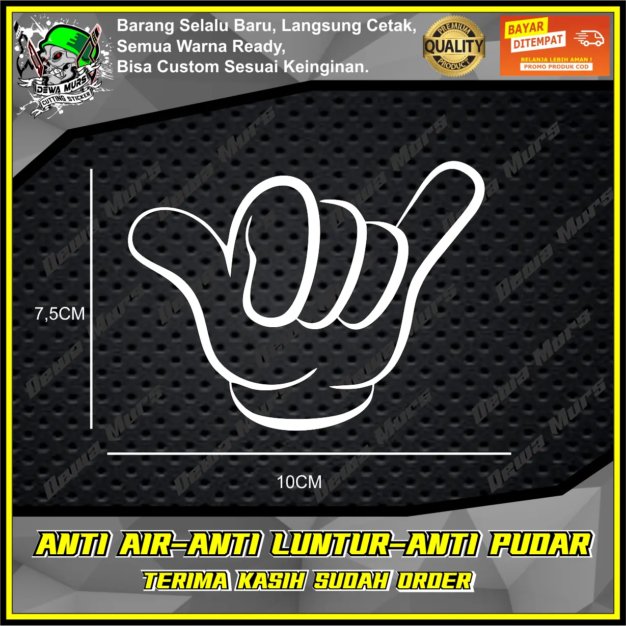 Stiker TANGAN OLENG Cutting Sticker Aksesoris Motor - Shop | Tokopedia