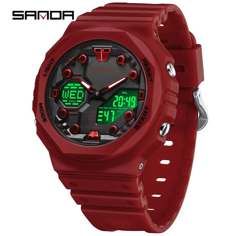 Jam randik kalis air, SANDA 6200, Jam Tangan dengan Penggera - TikTok ...