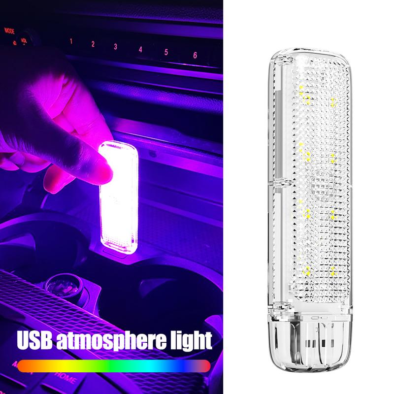 Car Interior LED Ambient Lighting USB Multicolor Breathing Footwell ...