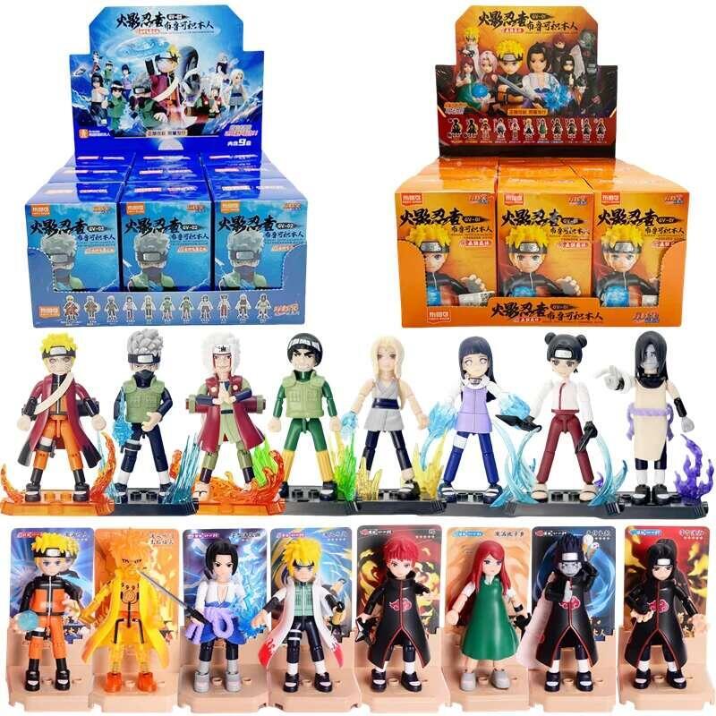 Tokoh Aksi Naruto, Blok, Mainan DIY, Patung Uzumaki Uchiha, Patung ...