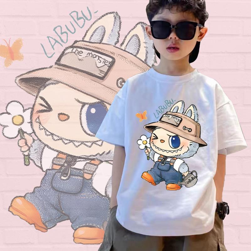 2024 Labubu Labu Boo Pop Mart Kids T-shirt Fashionable Oversized ...