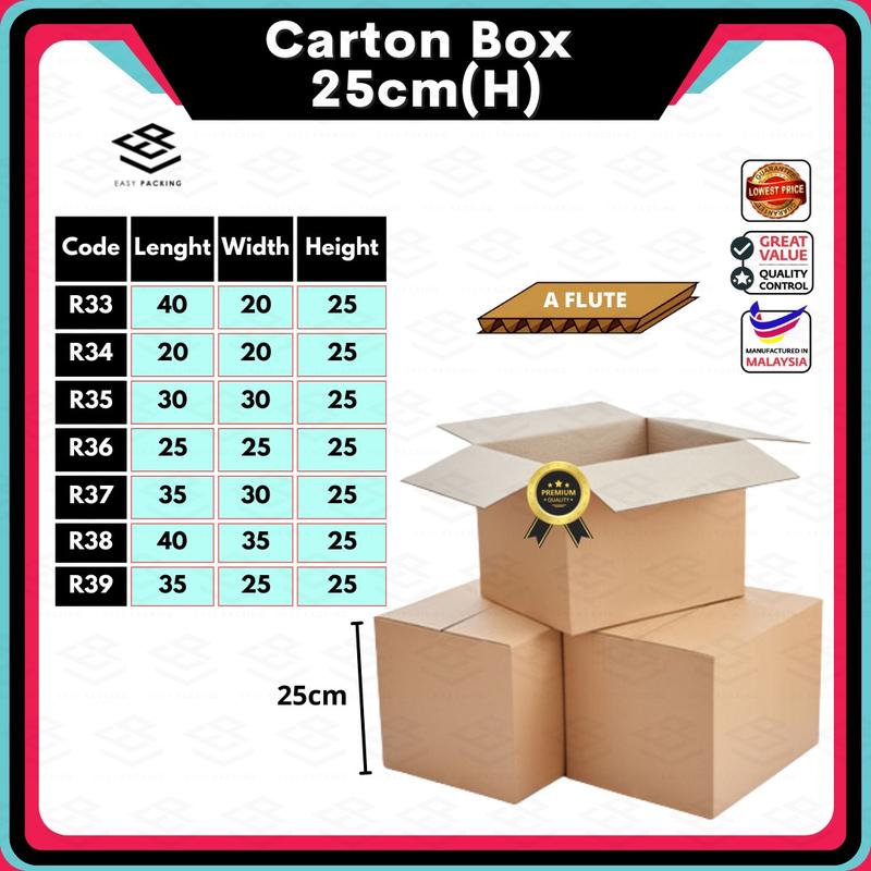 A Flute 5mm Thickness(25cm Height) Carton Box Packaging Pape - TikTok ...