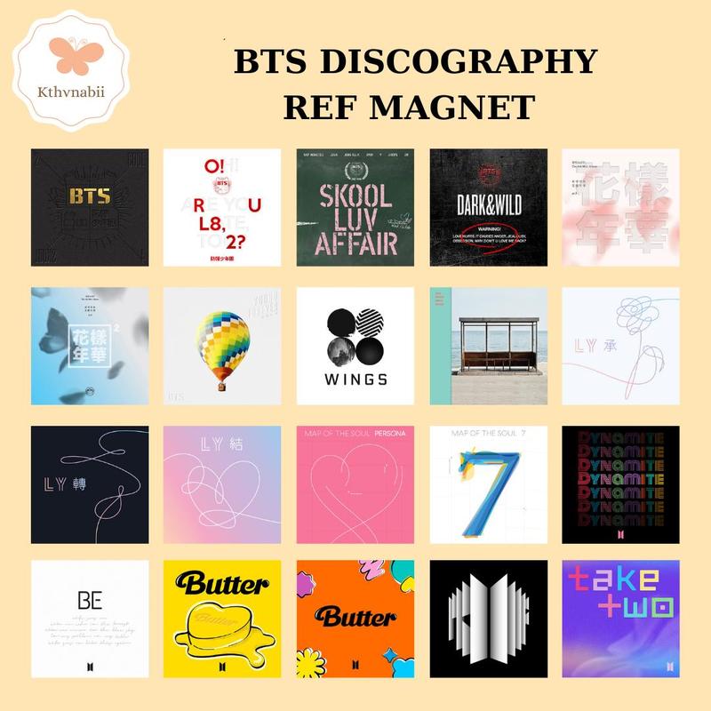BTS GROUP/SOLO DISCOGRAPHY ALBUM COVER REF MAGNET - TikTok Shop Philippines