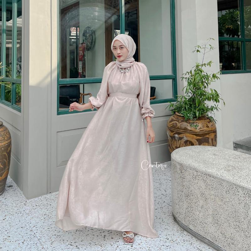 Amara Dress Santorini Gamis Tanpa Hijab Muslimah Pakaian Muslim - Shop ...