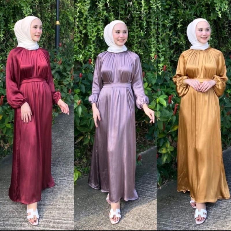 Abaya Dress Hot Selling Satin Exclusive - TikTok Shop Malaysia