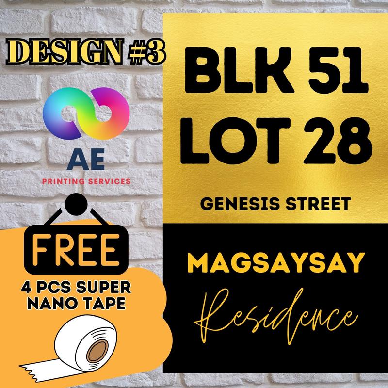 ADDRESS PLATE House Number Plate (3mm Thick Sintra Board) 5x8inch ...