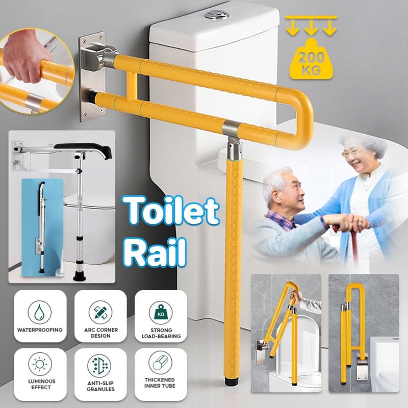 Toilet Grab Bar with Foldable U-Shape Design 304 Stainless Steel ...