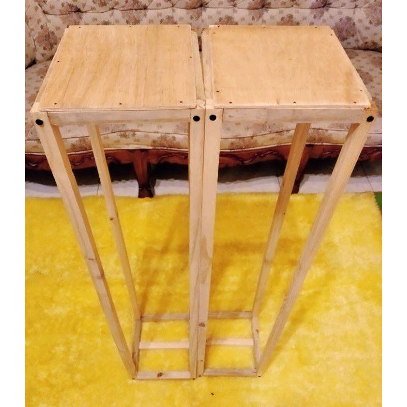 [ TERMURAH ] BOKOR STANDING POT BUNGA FLOWER KAYU / KAYU DEKORASI ...