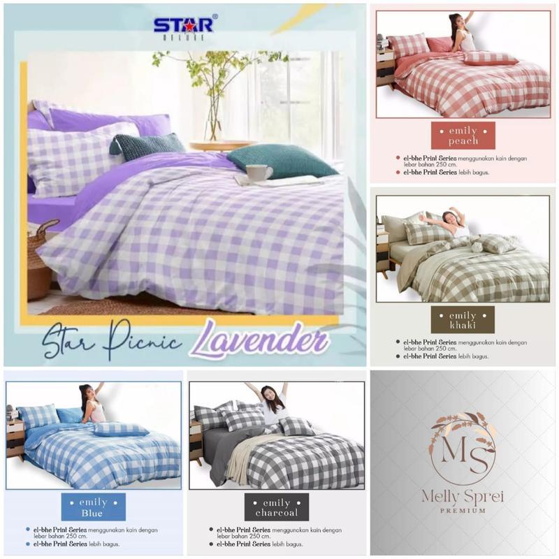 Seprai Aesthetic Motif Emily Kotak Korea Sprei Saja Tanpa Bantal - Shop ...