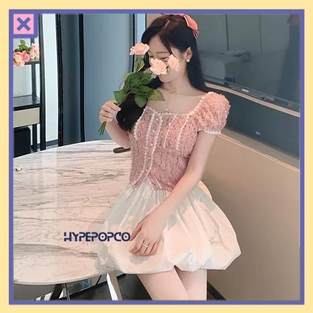 HYPEPOPCO - Isabel Blouse Crop Top Korean Blouse - Shop | Tokopedia