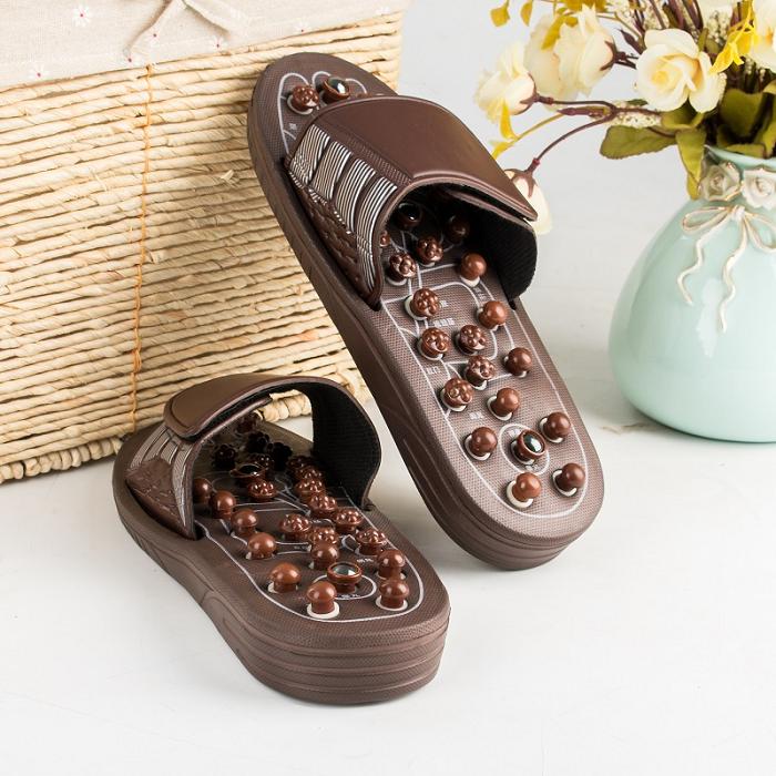Massage Slippers Magnetic Rotating Acupressure Foot Reflexology ...