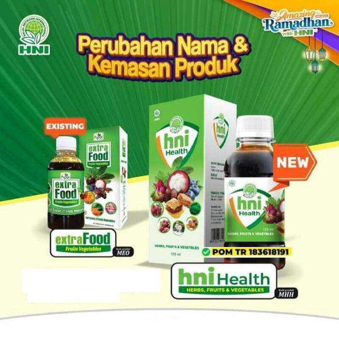 Jual EXTRA FOOD/HNI HEALTH HPAI HNI Original Suplemen Kesehatan ...