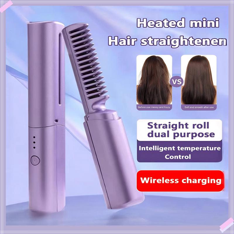 ORAINA Straight hair comb Straightener Curler USB charging portable ...