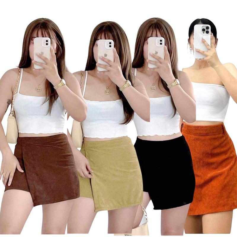 DHL | JHEM CORDUROY SKIRT FOR LADIES FIT UP TO XL - TikTok Shop Philippines