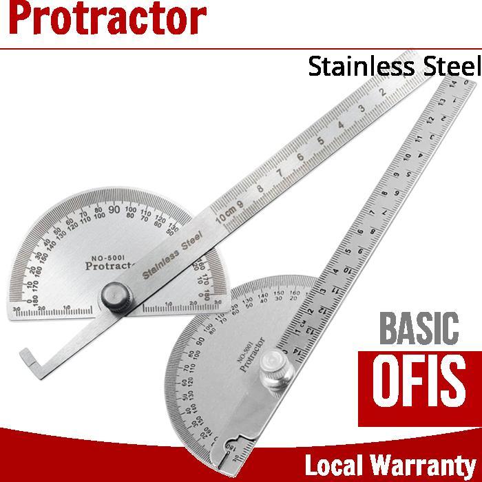Stainless Steel Protractor Measure Angle 0-180 Degree Tool - TikTok ...