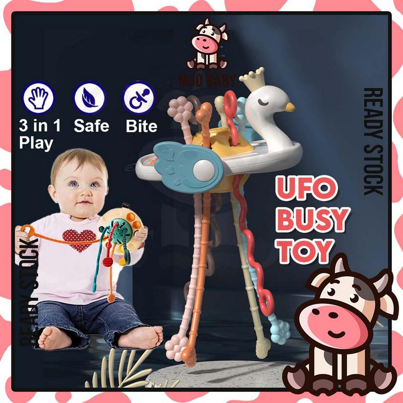 Moo Baby Mainan Angsa Tarik Tali Toys Hanging UFO Busy Toy Swan ...
