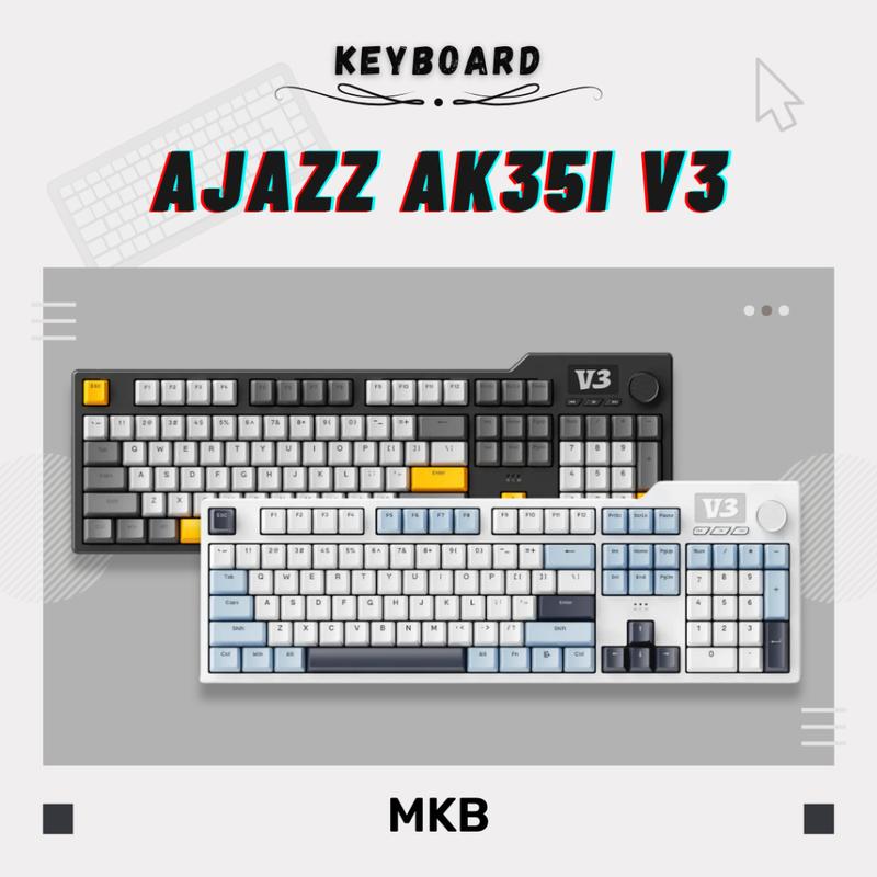 Ajazz AK35I V3/ V3 MAX 100% Hot-Swappable Programmable RGB Screen 5 ...