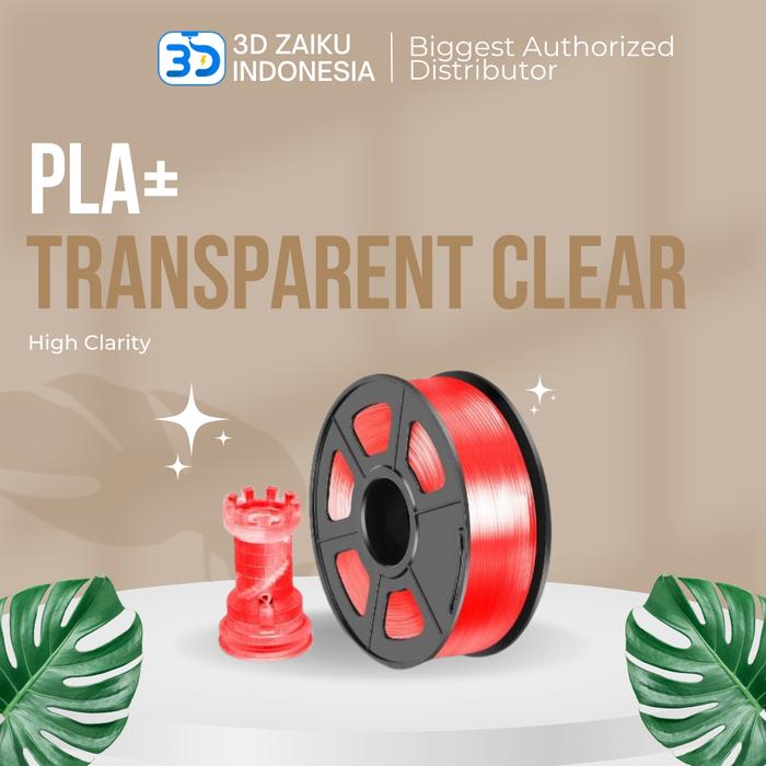 Jual SUNLU 3D Printer Filament PLA+ Transparent Clear High Clarity ...