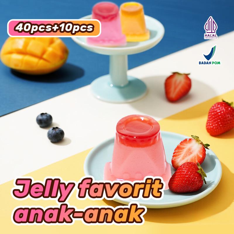 Puding Dua Lapis Gula Aren dan Buah 50PCS – Tekstur Lembut dan Rasa ...