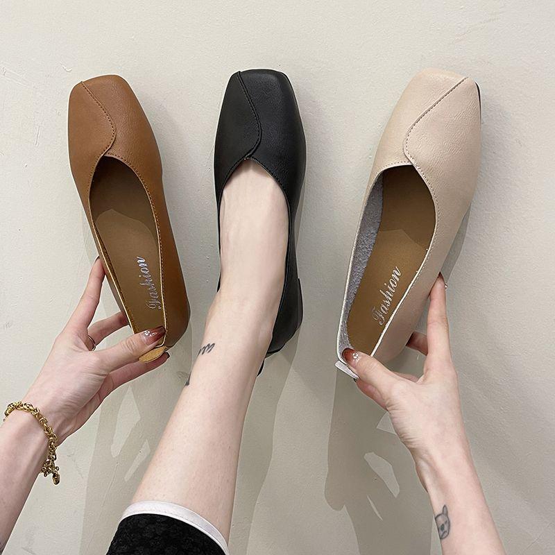 Plus Size 35-43 Wide Feet Fat Flat Pumps Female Soft Bottom Gommino - TikTok Shop Philippines