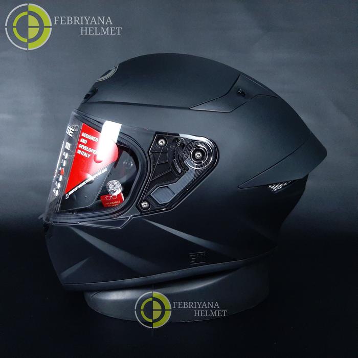 Jual HELM KYT TT COURSE SOLID BLACK DOFF FULL FACE KYT TT COURSE ...