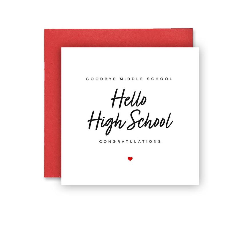 Funny Middle School Graduation Card, 1 Count Congratulations Grad Card ...