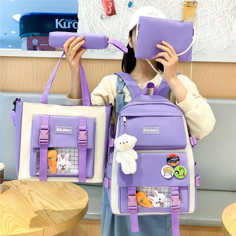 Beg galas comel kartun, berkapasiti besar, sesuai untuk pelajar sekolah ...
