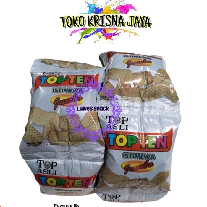 Promo SNACK JADUL TOP TEN ISTIMEWA JUMBO KEMASAN 1 RENCENG ISI 10 PCS X ...